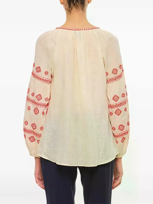 BENARAS BY CITRUS Floral Embroidery Top