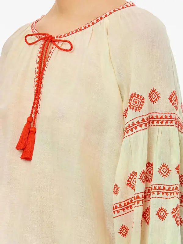 BENARAS BY CITRUS Floral Embroidery Top
