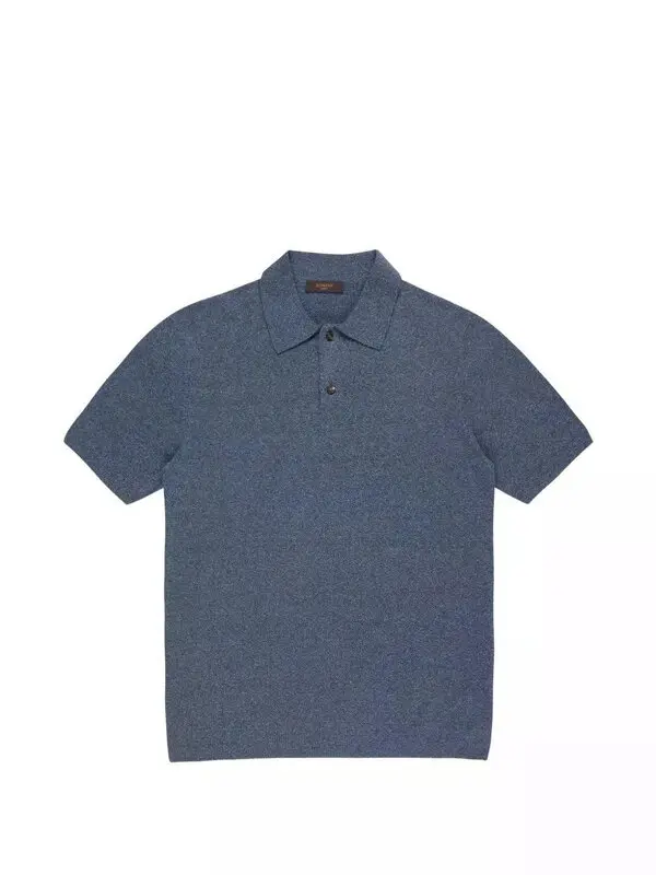 ZANONE Bouclé Polo Shirt - Blue