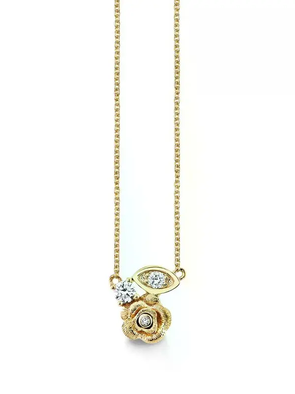 SYDNEY EVAN 14kt Yellow Marquise Necklace - Gold