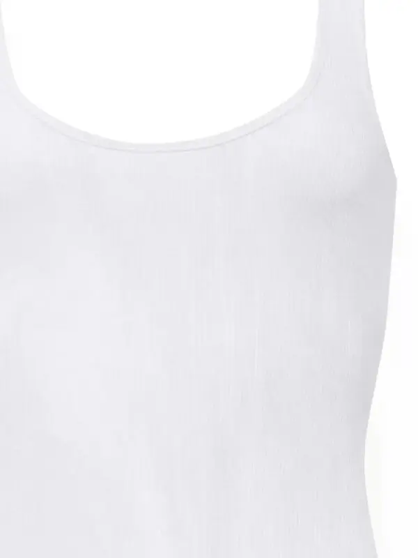 L'Agence Nica Scoopneck Ribbed Bodysuit - White