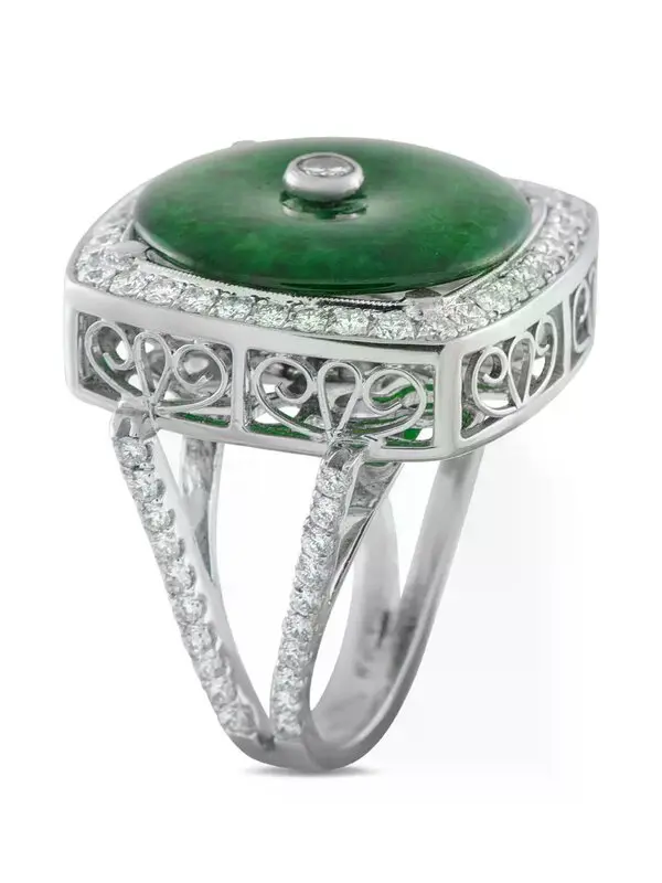 LB EXCLUSIVE Diamond And Jade Ring