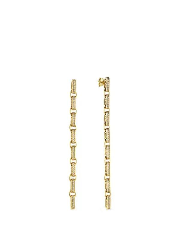 SYDNEY EVAN 14kt Yellow Link Drop Earrings - Gold