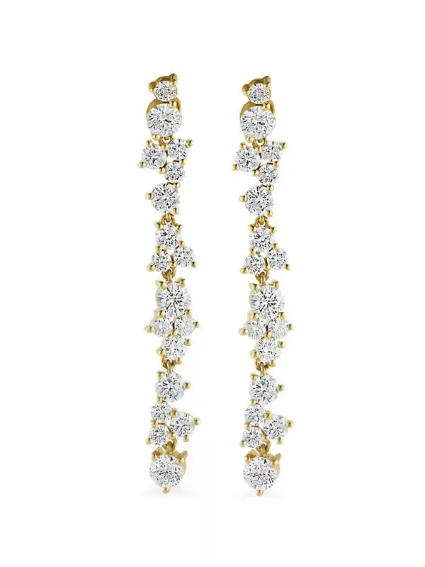 SYDNEY EVAN 14kt Yellow Cocktail Linear Earrings - Gold