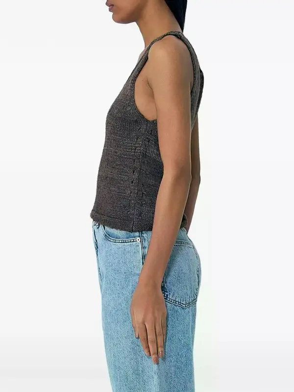 Our Legacy Ribbed-knit Tank Top - Brown