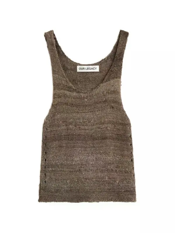 Our Legacy Ribbed-knit Tank Top - Brown