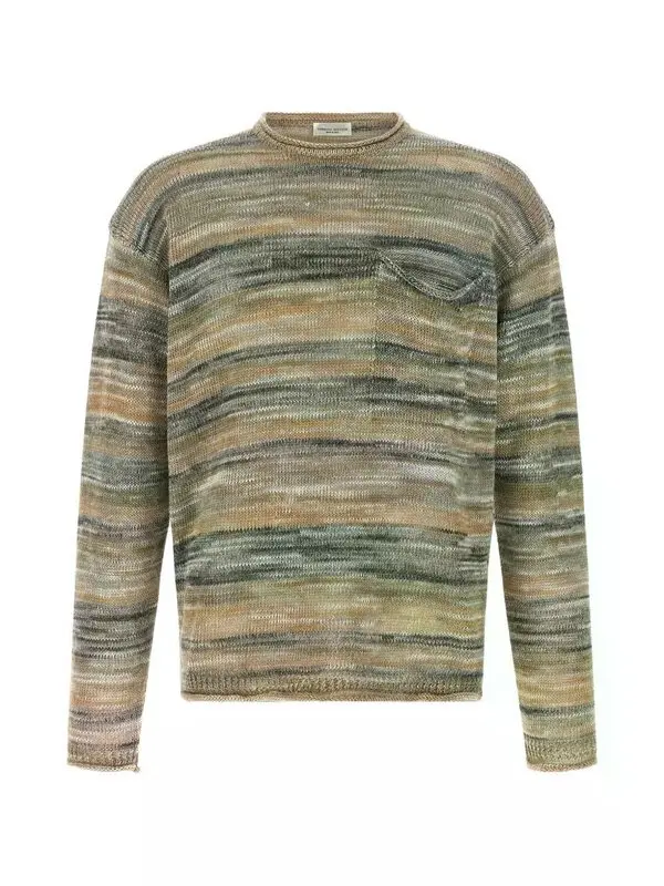 ROBERTO COLLINA Striped Crew-neck Sweater