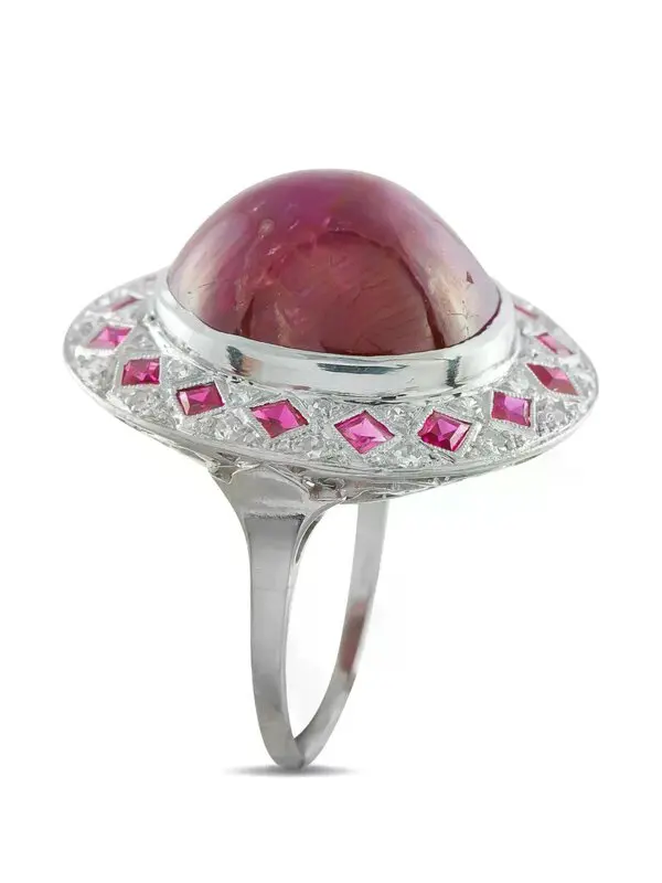 LB EXCLUSIVE Ruby And Diamond Ring - Silver