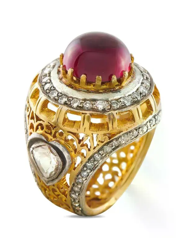 LB EXCLUSIVE Diamond And Tourmaline Ring - Gold