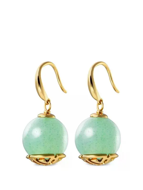 Shanghai Tang Tang Of Wood Drop Earrings - Gold