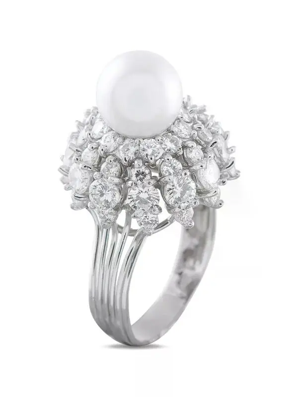LB EXCLUSIVE Diamond And Pearl Ring