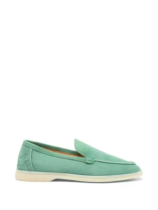 SCAROSSO Ludovica Suede Loafers - Green