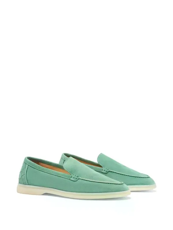 SCAROSSO Ludovica Suede Loafers - Green