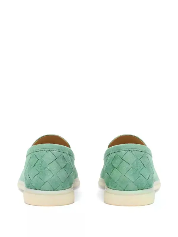 SCAROSSO Ludovica Suede Loafers - Green