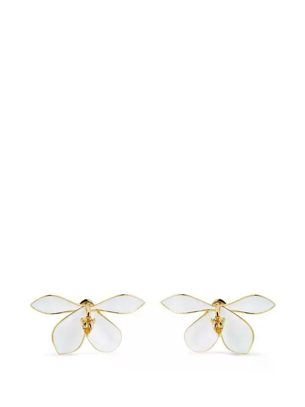 Shanghai Tang Ginger Flower Earrings - Gold