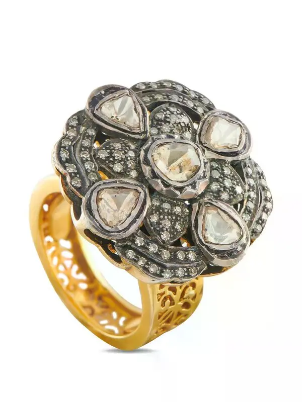 LB EXCLUSIVE Diamond Filigree Band Ring - Gold