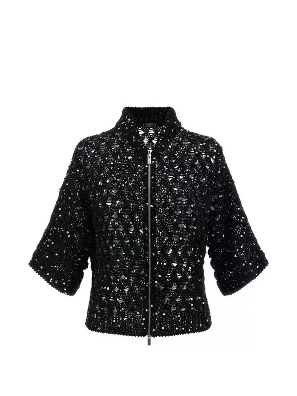 Peserico Sequin Mesh Cardigan