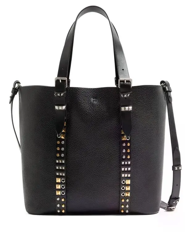Valentino Garavani Rockstud Grained Tote - Black