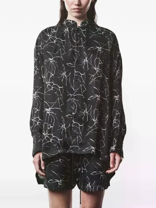 THOM KROM Marble-print Shirt