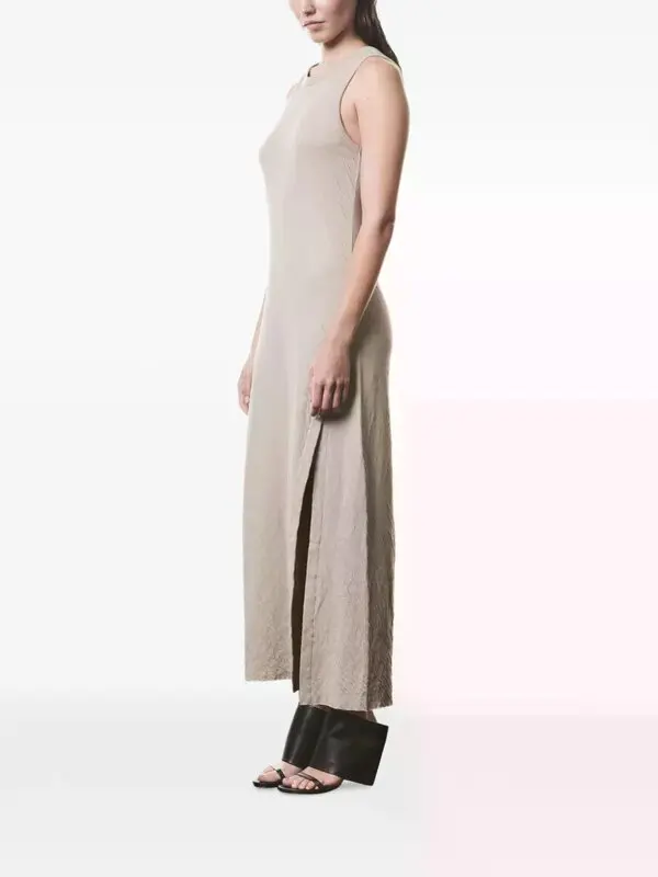 THOM KROM Side-slit Textured Midi Dress - Neutrals