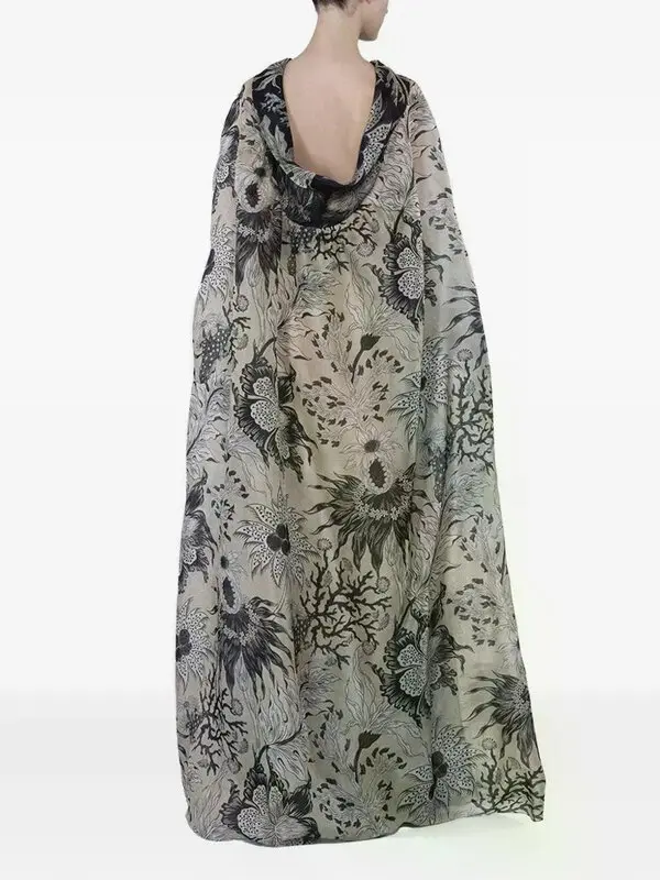 Biyan Low-back Printed Maxi Dress