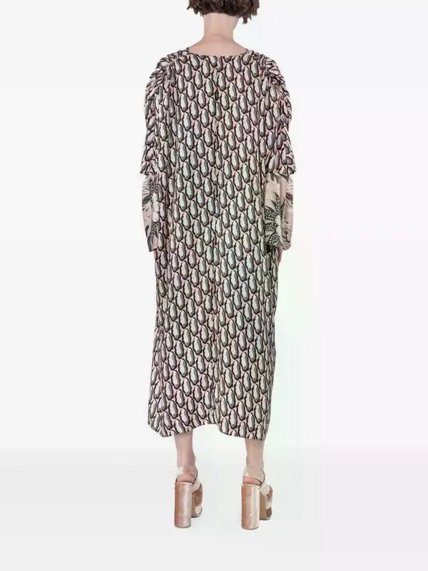Biyan Printed Midi Dress