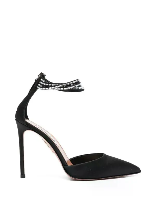AQUAZZURA Beaded Ankle Pumps
