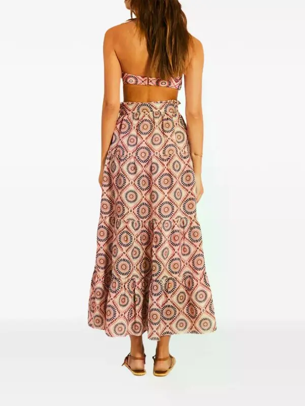 LEMLEM Sanaa Geometric-pattern Maxi Skirt - Pink
