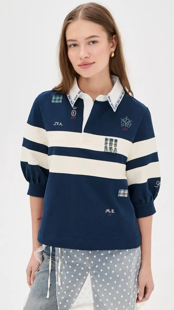 Sea Claira Embroidered Rugby Shirt