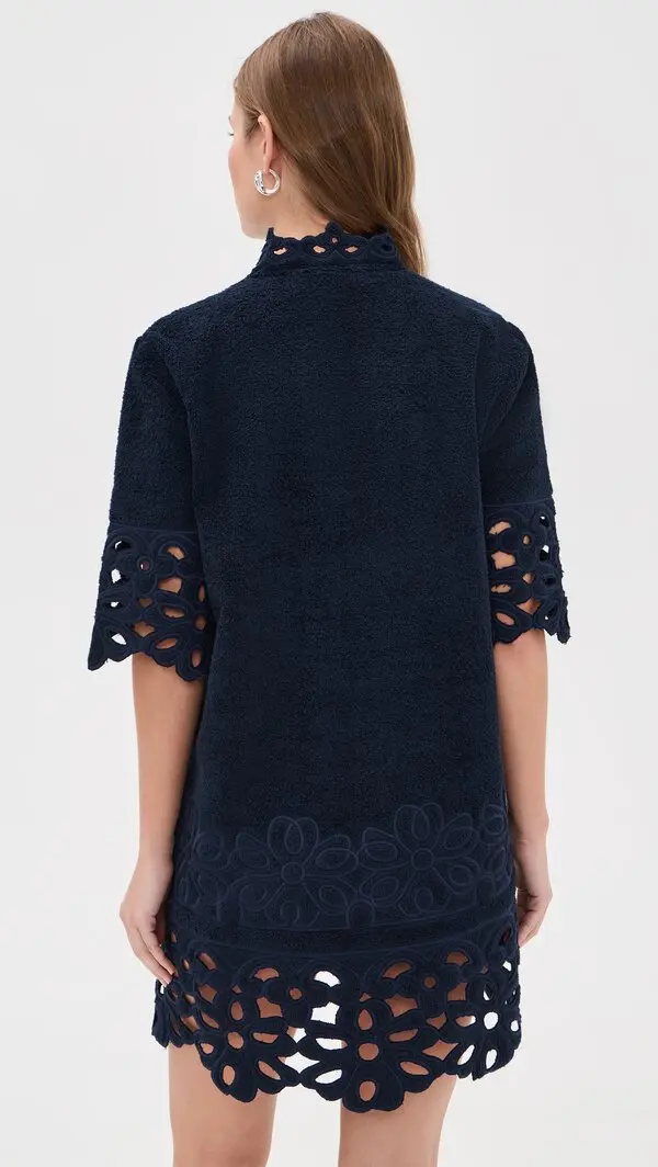 Sea Leila Eyelet Tunic Dress - Navy