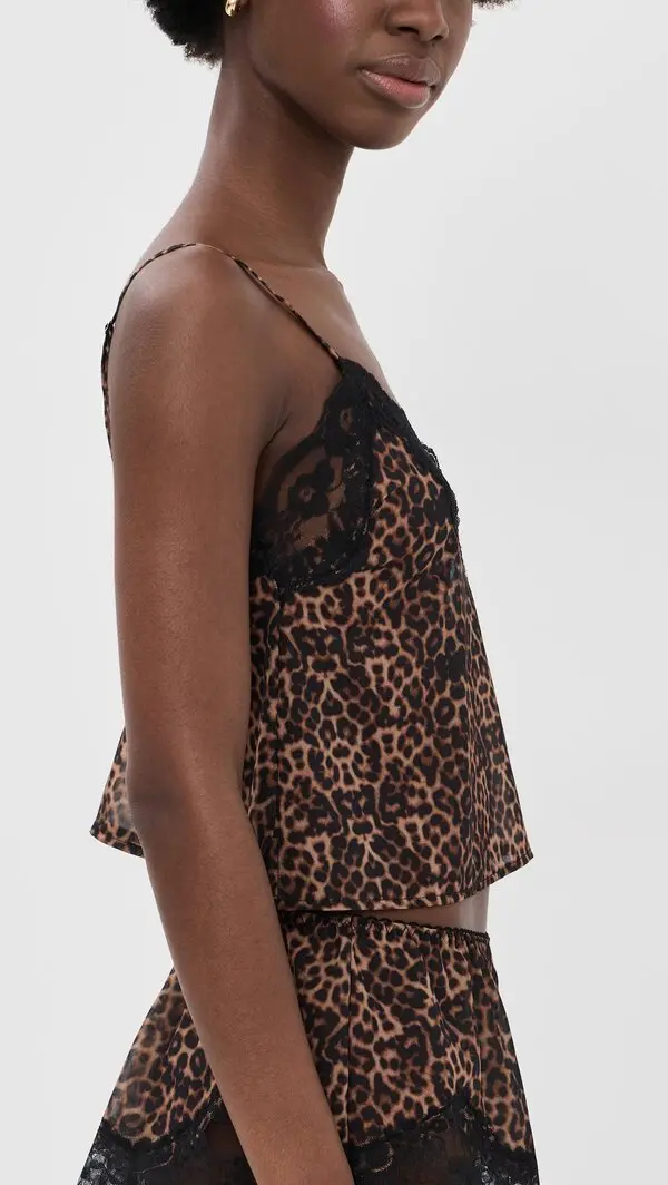 KAT THE LABEL Hayden Camisole - Leopard