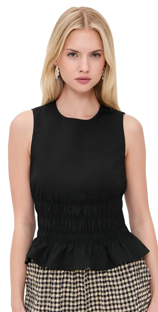 Staud Culver Blouse - Black