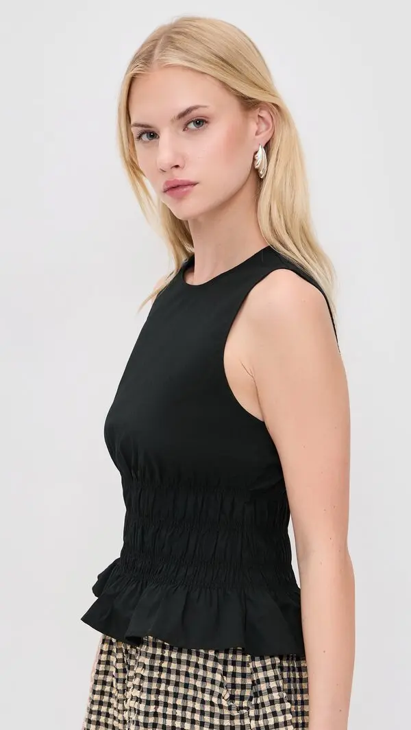 Staud Culver Blouse - Black