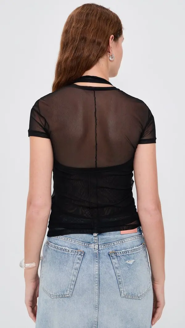 Helmut Lang Mesh Layered Tee