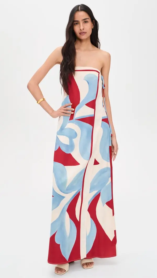 SEVEN WONDERS Amoree Strapless Maxi Dress