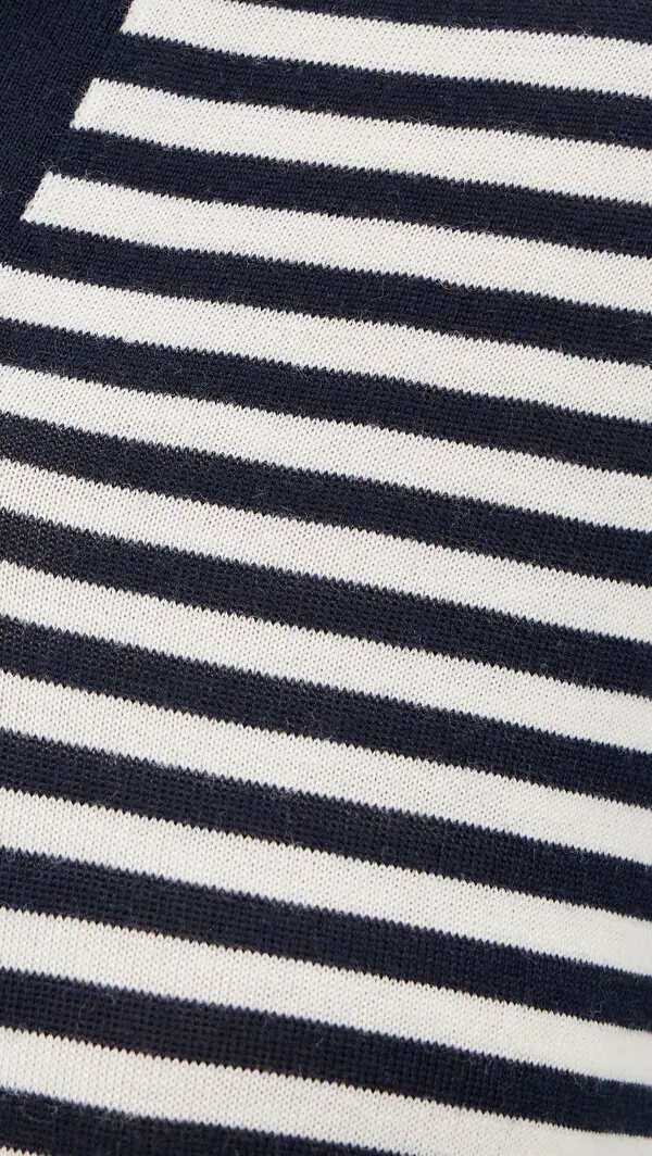 Theory Striped Long Sleeve Polo