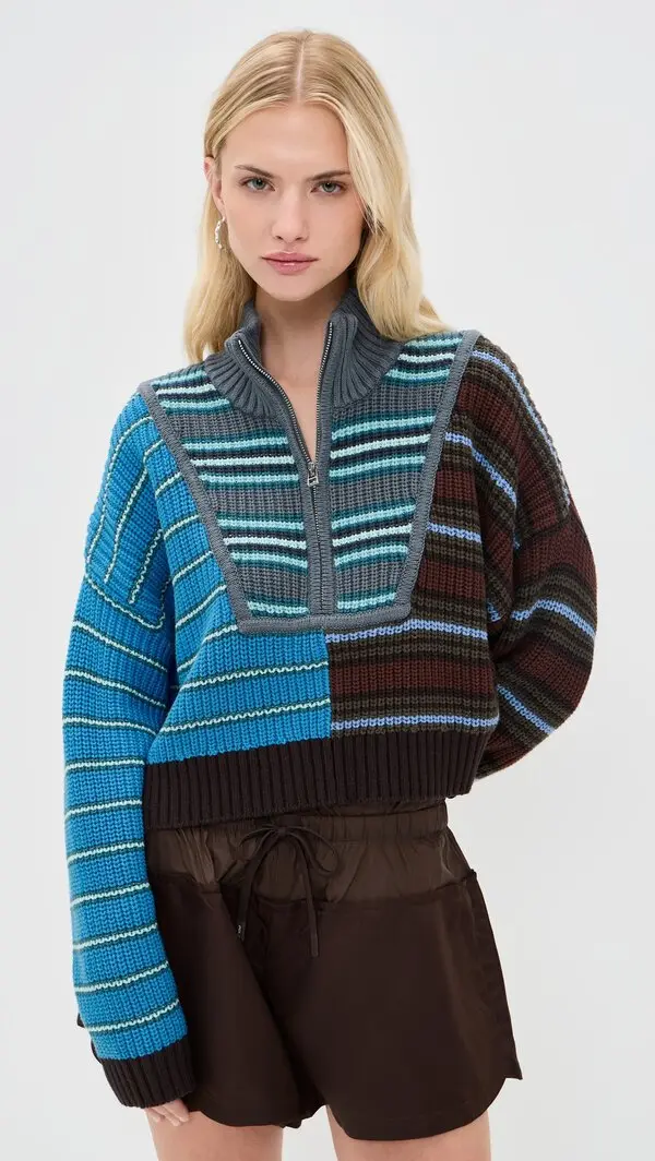 Staud Cropped Hampton Sweater