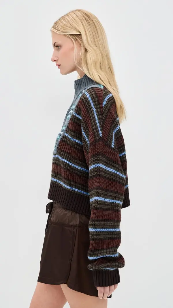 Staud Cropped Hampton Sweater