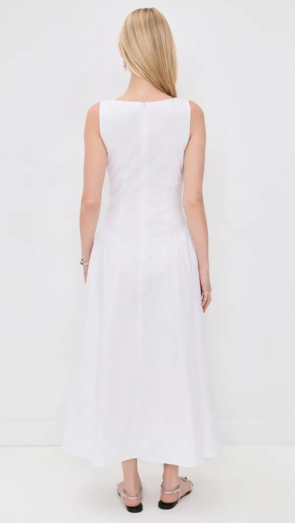 Staud Gwen Midi Dress - White