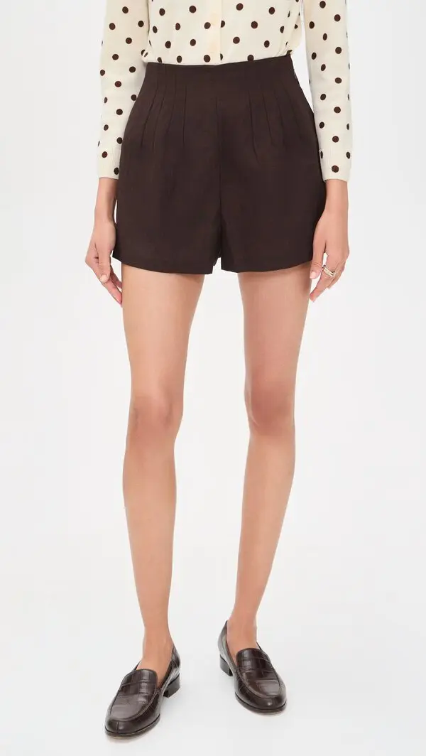Staud Magpie Shorts - Earth