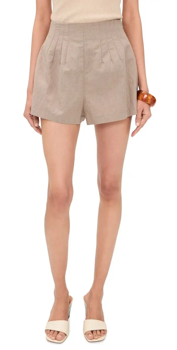 Staud Magpie Shorts - Natural