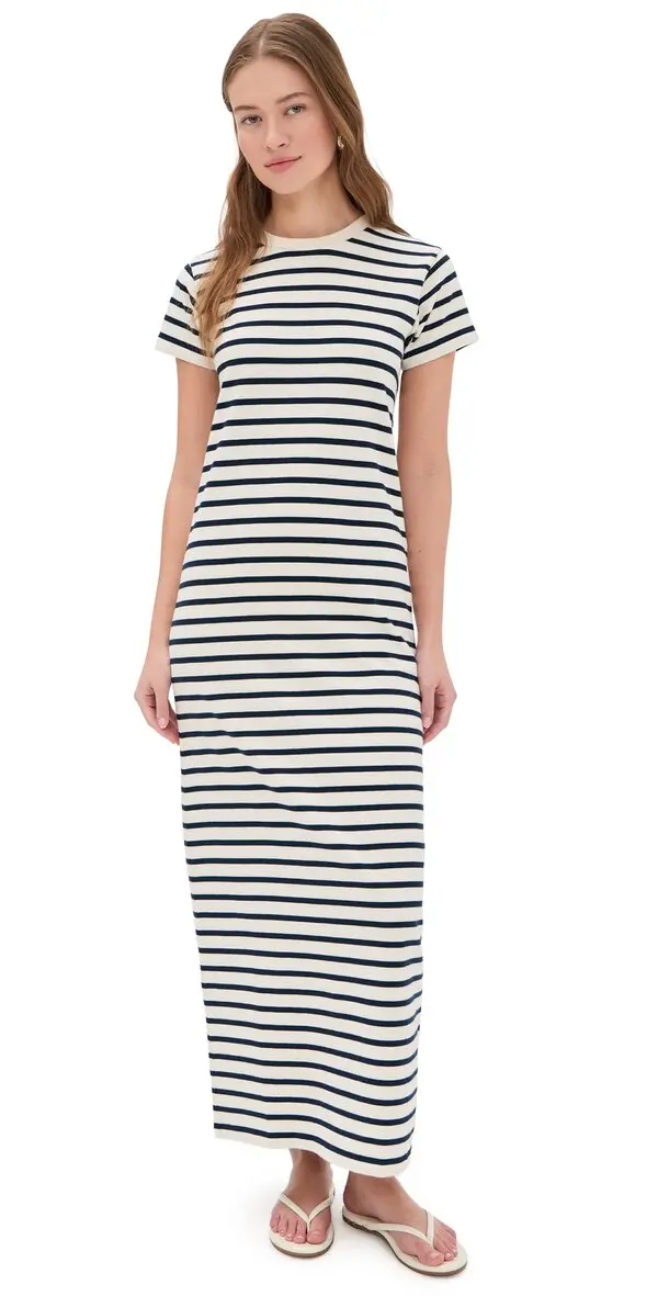 ANINE BING Wynne Stripe Jersey Maxi Dress