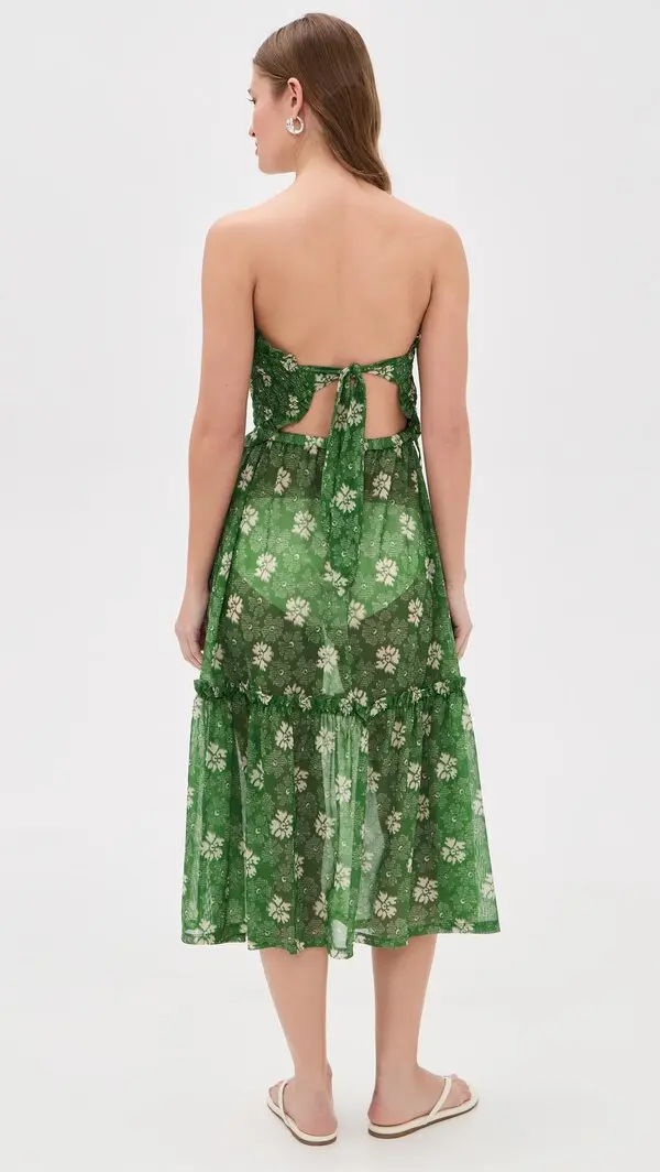 Sea Gloria Floral Print Smocked Midi Dress