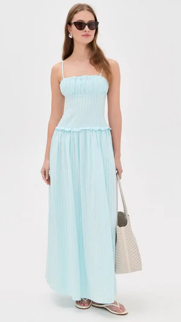 SEVEN WONDERS Keily Square Neck Maxi Dress - Blue