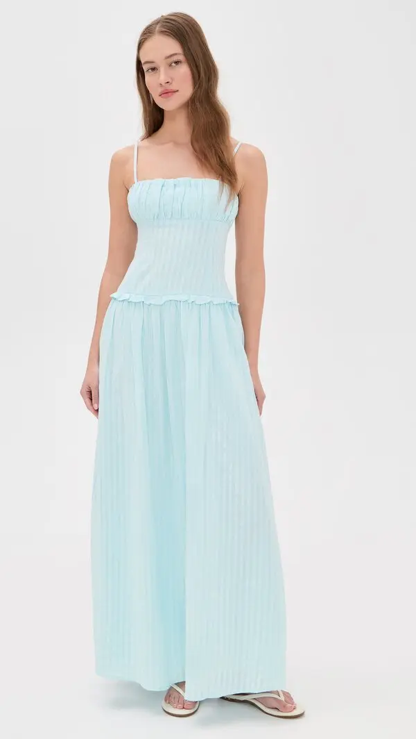 SEVEN WONDERS Keily Square Neck Maxi Dress - Blue
