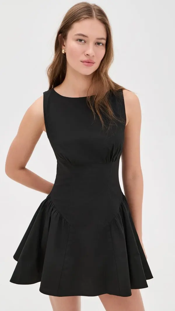 Staud Gwen Mini Dress - Black
