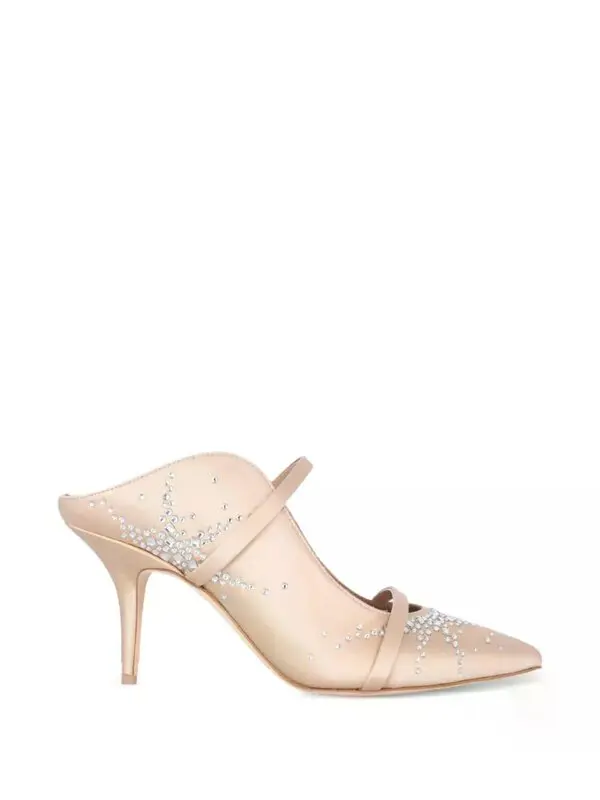 MALONE SOULIERS Maureen Rhinestone-embellished Mules - Pink