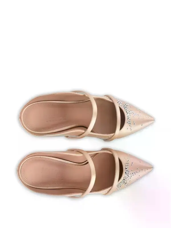 MALONE SOULIERS Maureen Rhinestone-embellished Mules - Pink