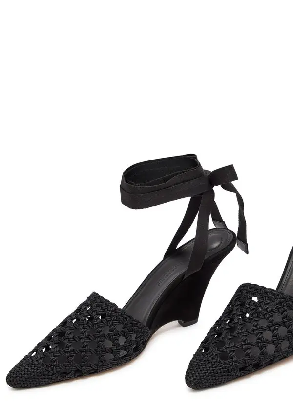 Jacquemus Les Espadrilles 80 Macramé Wedge Sandals