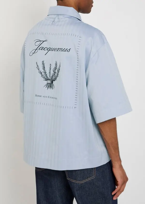 Jacquemus La Chemise Gardian Printed Cotton Shirt
